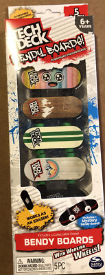 Tech Deck Bendy Board Rubberized Figerboard Erasers 5 Pack | eBay