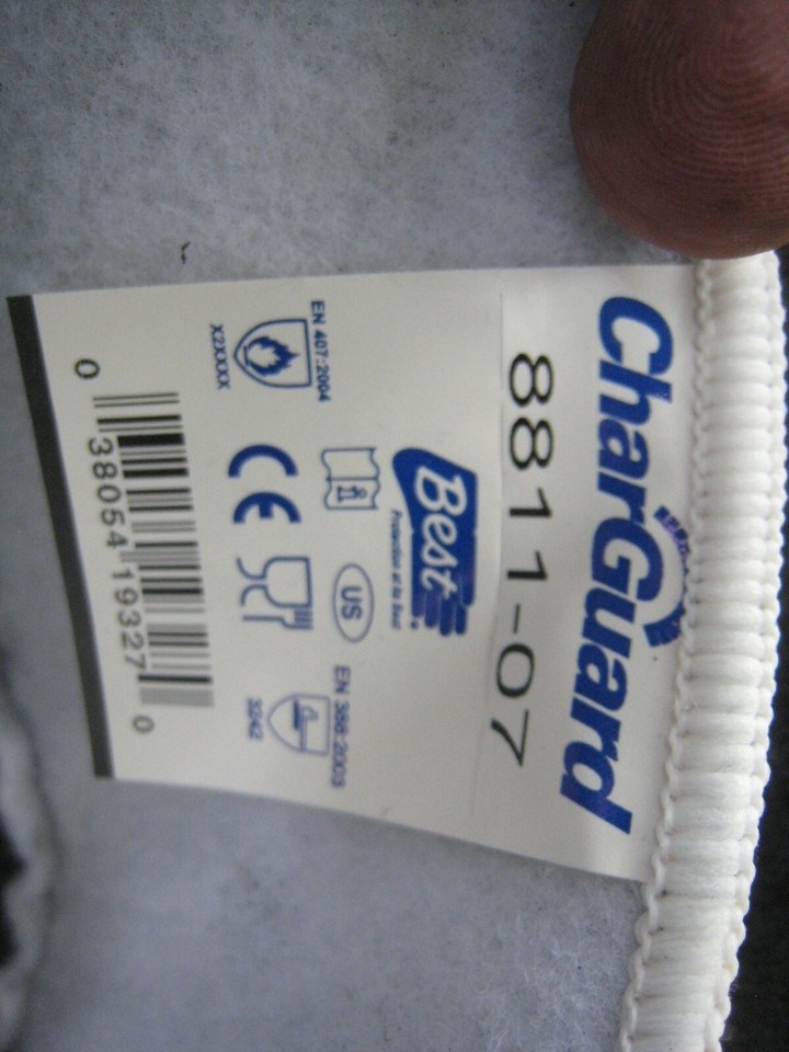 DOZEN Best CharGuard 8811-07 Black OAL Heat Resistant Gloves - NEW Free ...