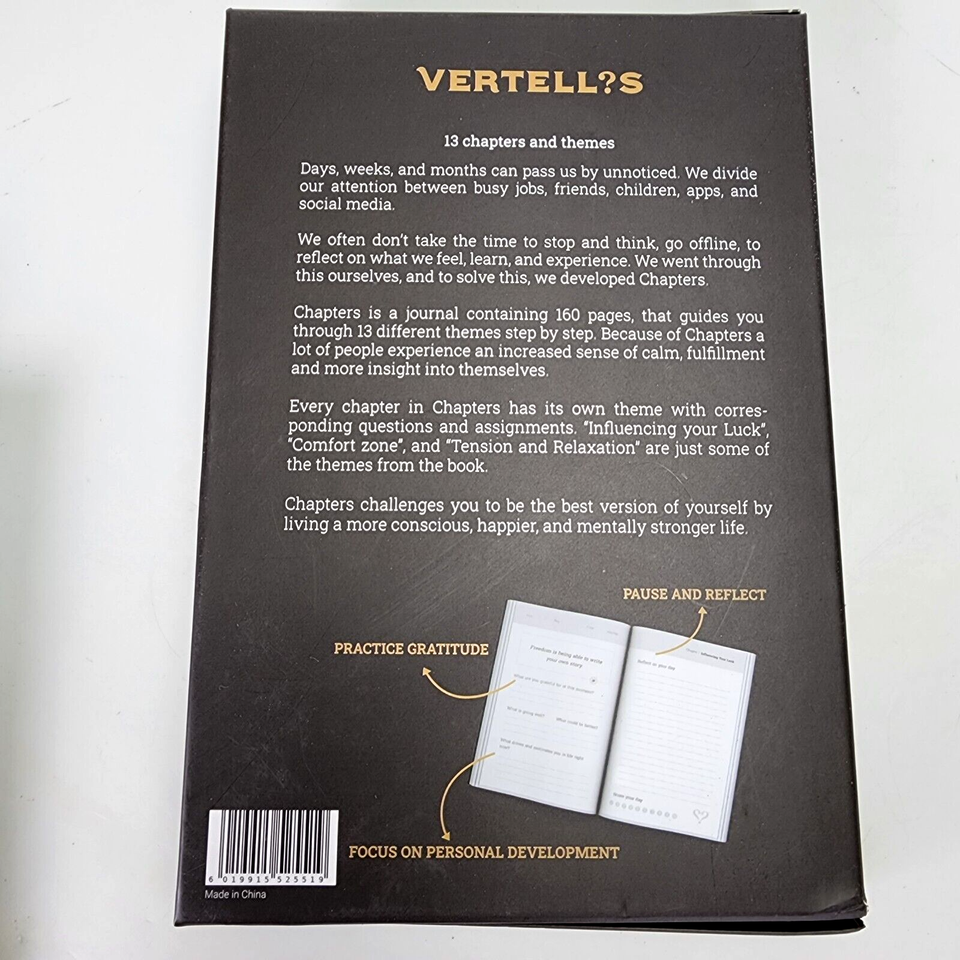 Vertells Chapters Self Reflection Journal Vertelli?s Reflection Book ...