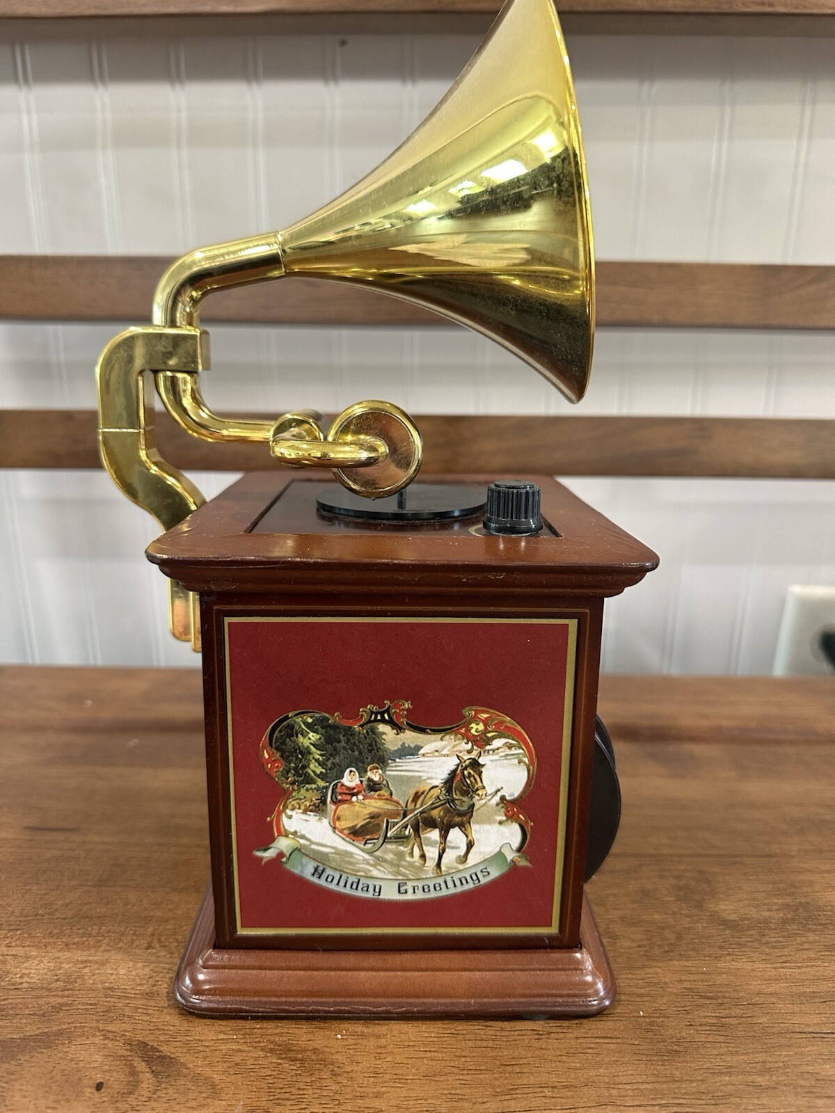 Vintage MR. CHRISTMAS Harmonique Gramophone Music Box Player w/ 11 Mini ...