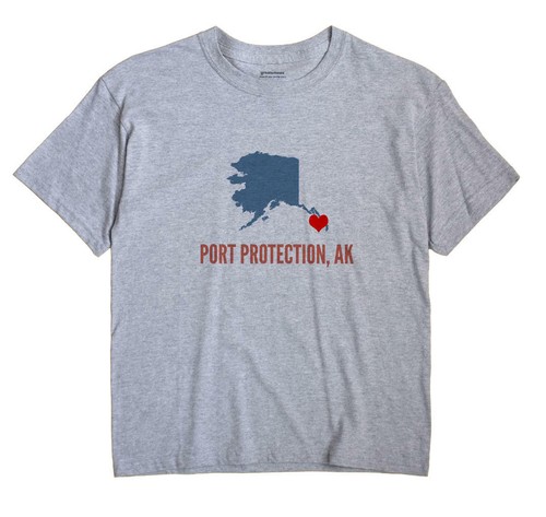 Port Protection Alaska AK T-Shirt HEART | eBay