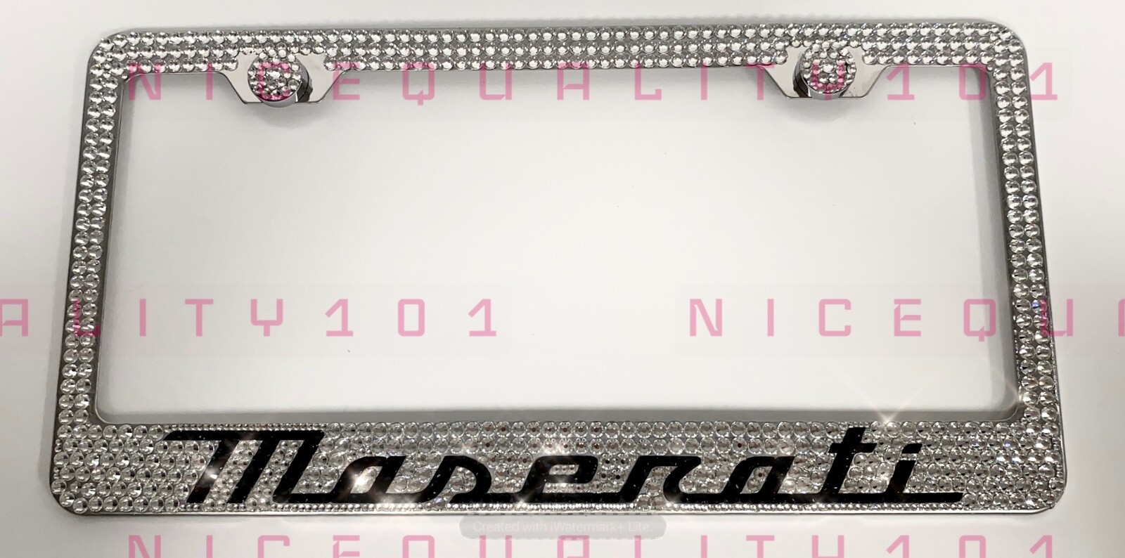 Maserati License Plate Frame Holder Made w/ Swarovski Crystals | eBay