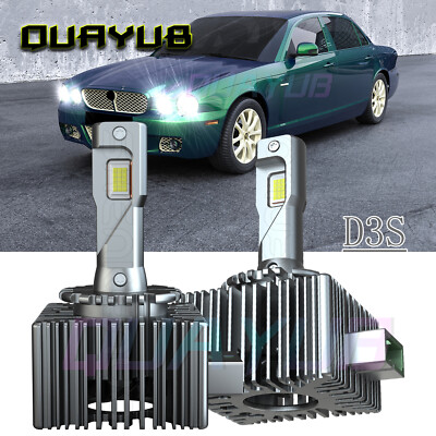 For Jaguar XJR 2014-2015 Front 2X LED D3S Headlight Bulbs High Low Beam ...