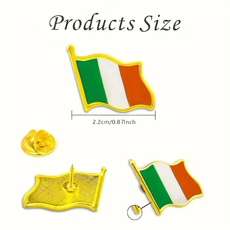 IRELAND ROI EIRE REPUBLIC OF IRELAND Metal Flag Lapel Pin Badges x 2 ...