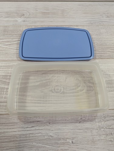 Tupperware Deli Meat Keeper 816 Container Blue Lid 817 Vintage USA ...
