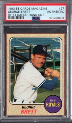 1993 B.B. Cards Magazine #27 GEORGE BRETT PSA AUTHENTIC Kansas City ...