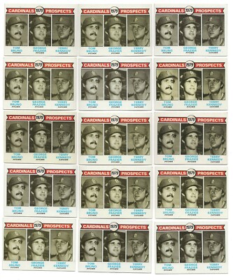 1979 Topps #724 CARDINALS PROSPECTS 15 card lot TERRY KENNEDY Rookie RC ...
