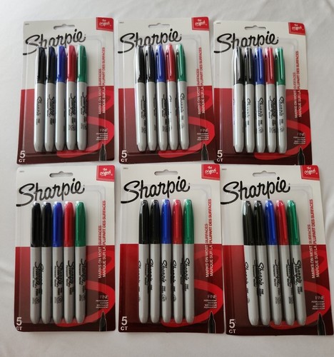 Sharpie 5ct Fine Markers 6 Packs NEW | eBay