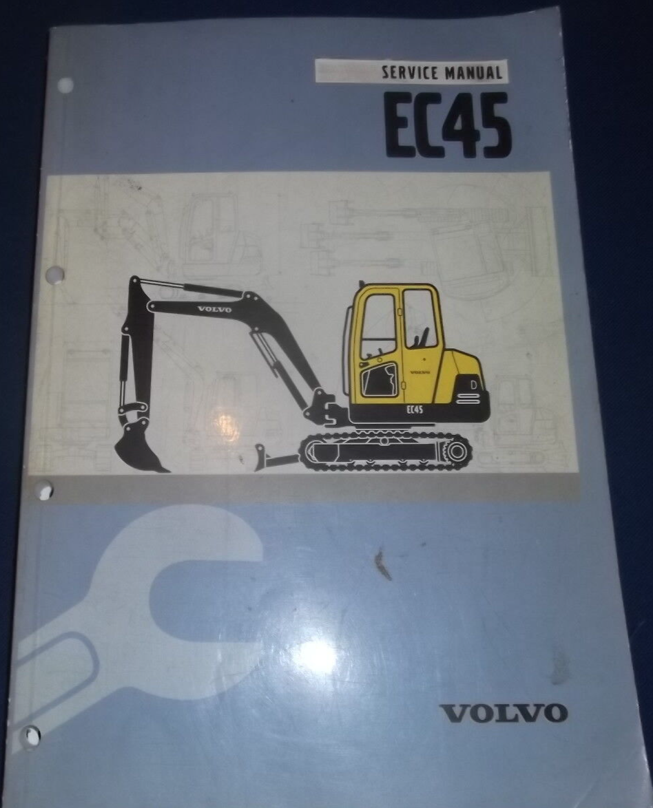 VOLVO EC45 MINI EXCAVATOR SERVICE SHOP WORKSHOP REPAIR BOOK MANUAL BOOK ...