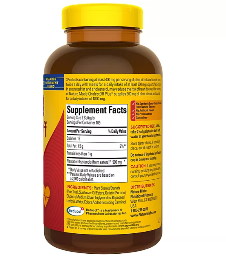 Cholestoff plus Softgels for Heart Health Nature Made (210 CholestOff ...