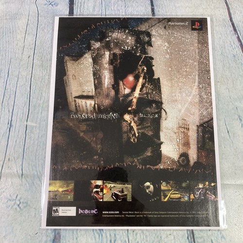 2001 Twisted Metal Black PS2 Game Vintage Print Ad/Poster Art Magazine ...
