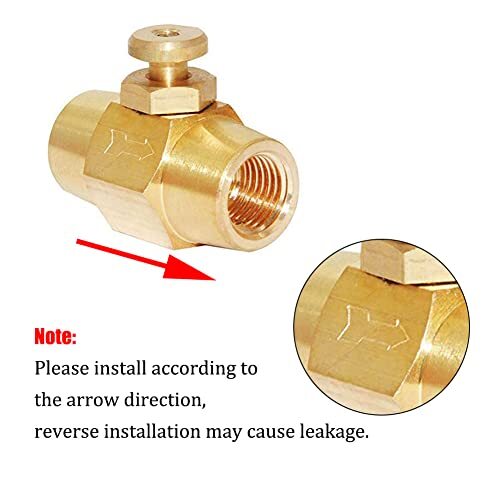 Brass 1/4" Npt Female Thread Push Button Check Valve Switch Shutoff Val ...