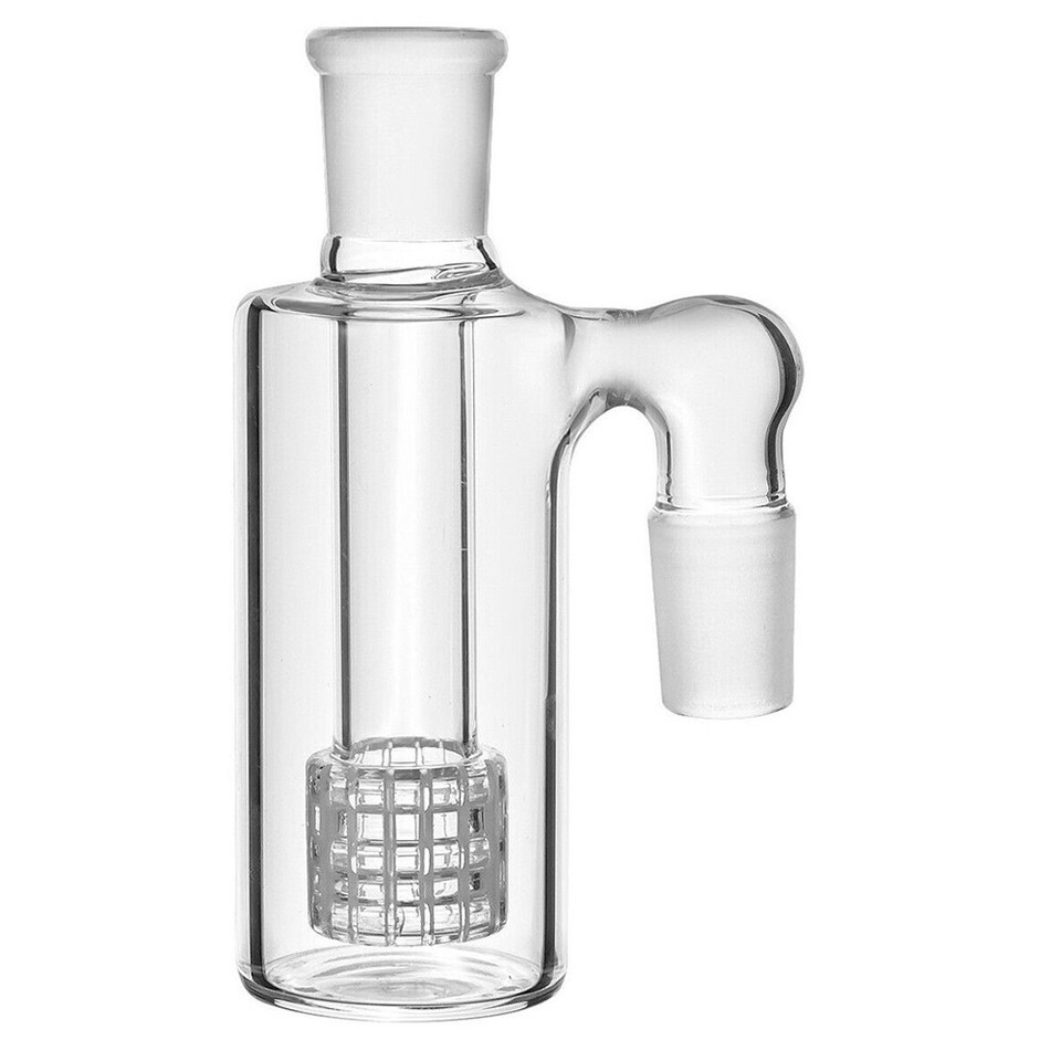 18mm Ash Catcher 90 Degree Glass Water Bong Clear Thick Pyrex Glass ...