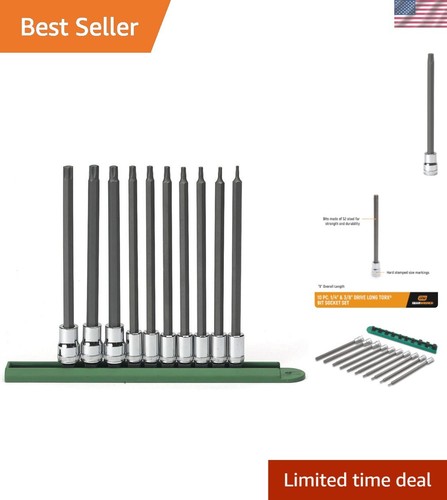 Professional Quality 10-Piece Long Torx Socket Set with Durable Chrome ...