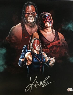 Kane Signed 16x20 Photo Beckett WWE Autograph | eBay