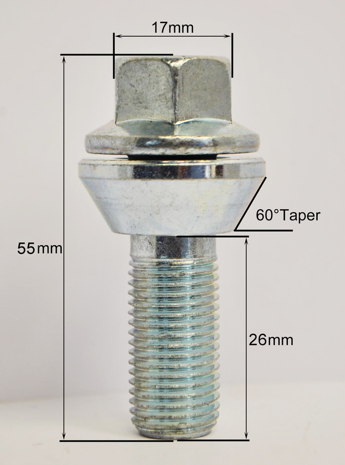 16 Alloy Wheel Vari Bolts M12 x 1.25 Wobbly Wobble Bolt Variable PCD ...