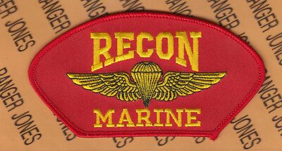 USMC United States Marine Corps RECON MARINE 5.25" red hat patch | eBay