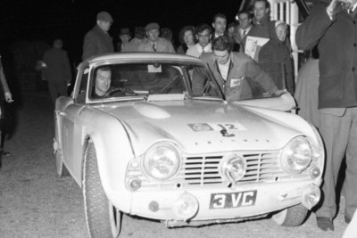 John Sprinzel & Willy Cave, Triumph TR4 Rally Car 1962 Motor Racing 4x6 ...