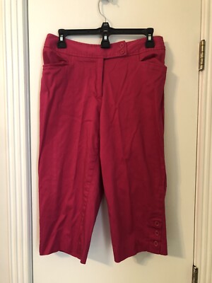 Christopher & Banks bright pink Capri Pants, size 10 | eBay
