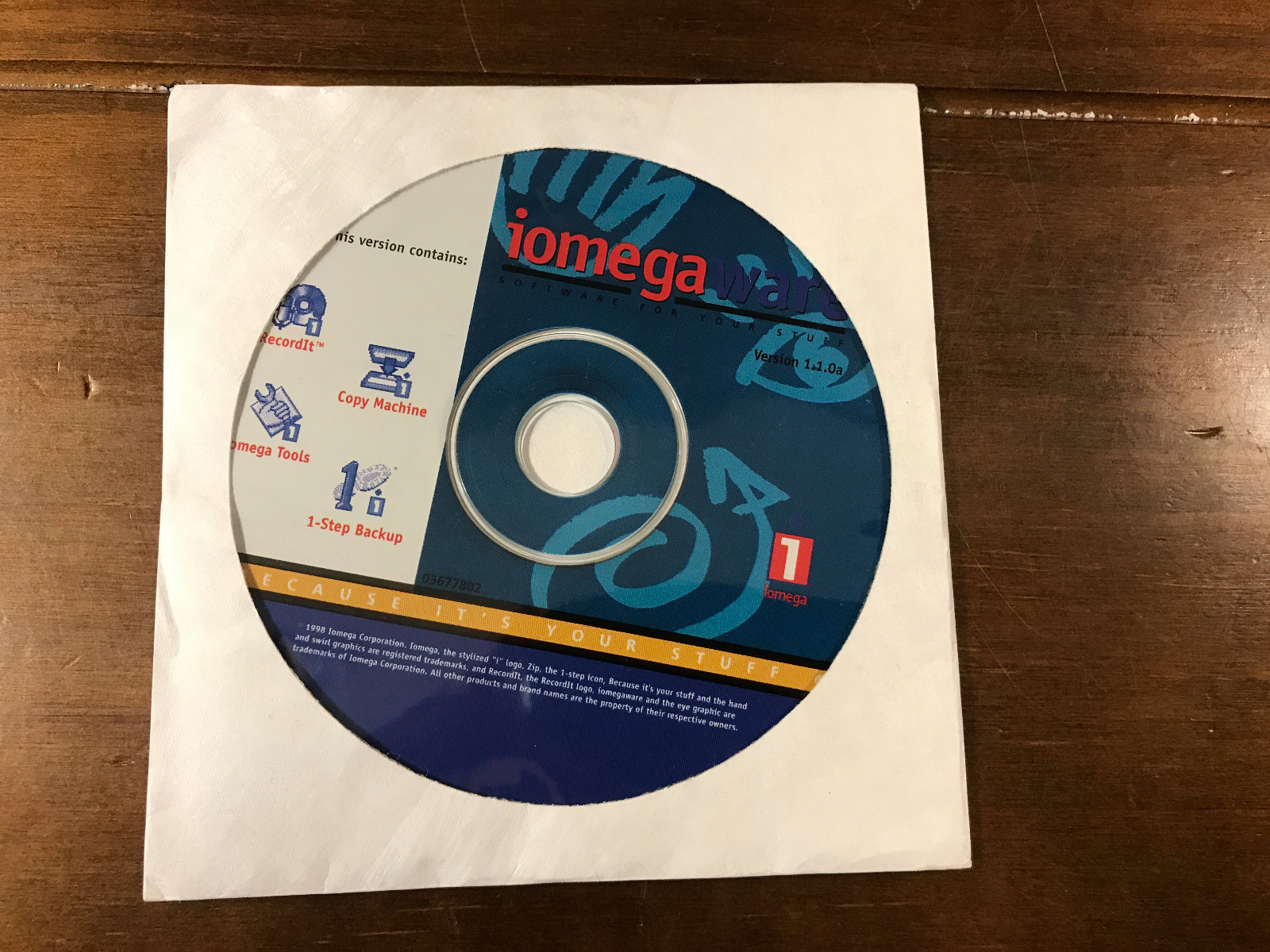 Used Iomegaware Software For Your Stuff CD-ROM V1.1.0a iomega ware disc ...