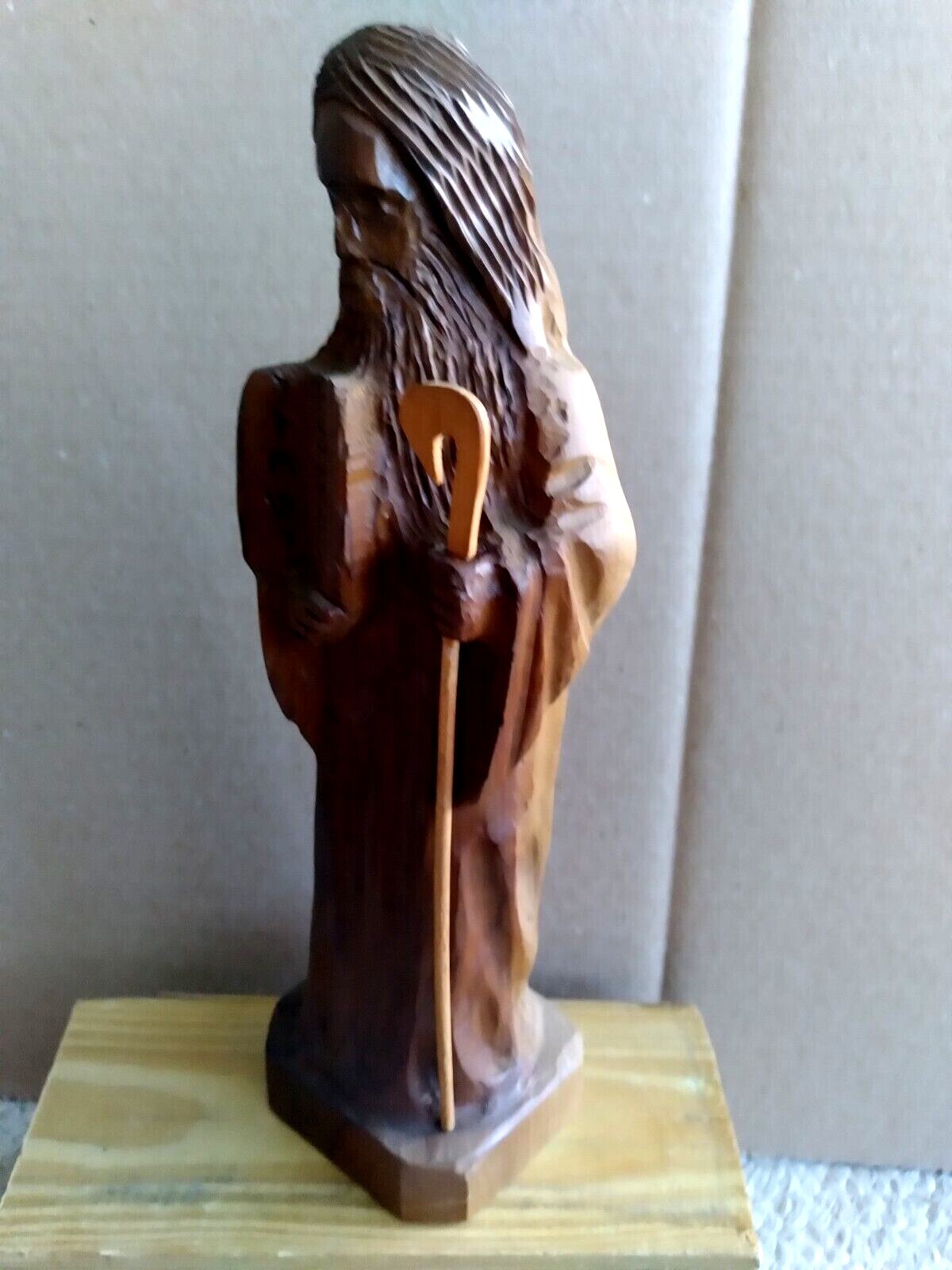 11" Wooden Carving of Moses with Ten Commandments Tablets | eBay
