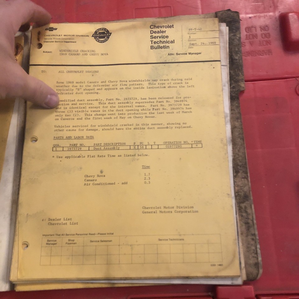 Original 1970 GM Chevrolet Dealer Service Information Bulletins | eBay