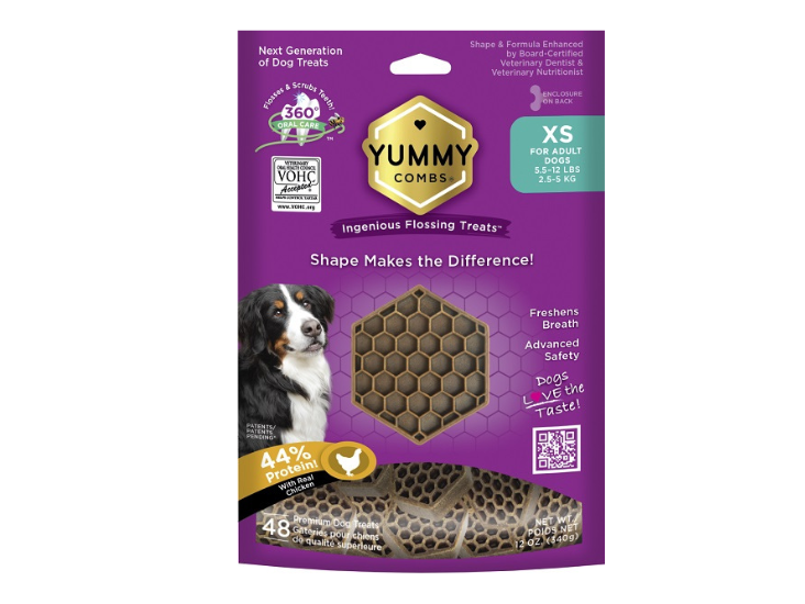 Yummy Combs Dental Flossing Treats With Chicken Flavor for Dogs 12oz XS ...