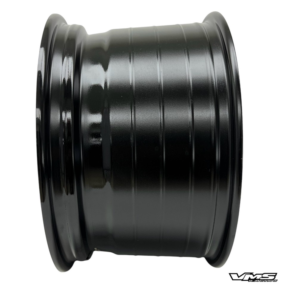 2 VMS RACING V-STAR ALL BLACK DRAG PACK RIMS WHEELS 17X10 +44 ET 5X120 ...
