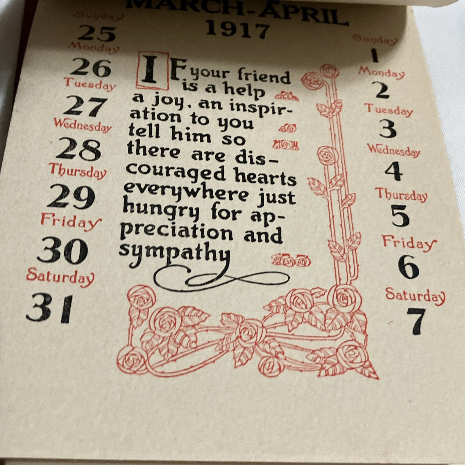 Antique Ephemera The Favorite Calendar 1916 By Dodge Publishing Co. New ...