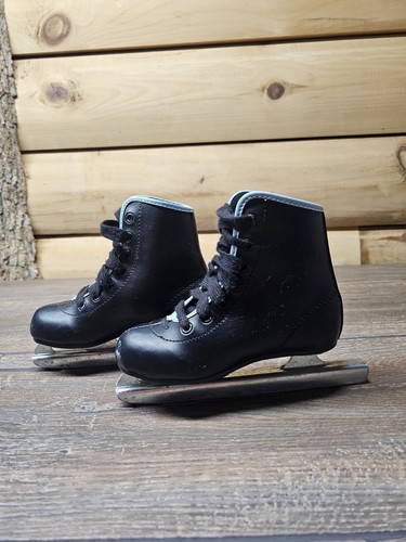 Double Runner Blade Beginner Ice Skates Black Little Boy Youth Sz 11 ...