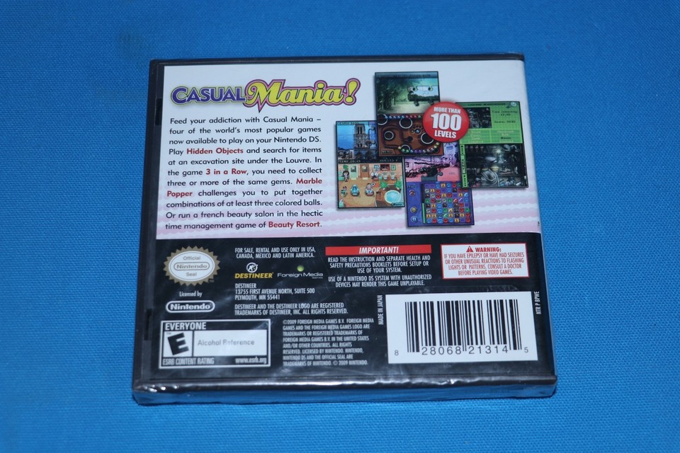NINTENDO DS 💥 CASUAL MANIA 4 GAMES IN 1💥 NEW SEALED SHIPS SAME DAY ...
