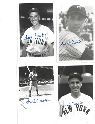 Frank Crosetti NY Yankees Baseball Original Brace Postcard Photo ...