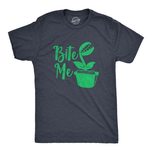 Mens Bite Me T Shirt Funny Venus Fly Trap Carnivorous Plants Joke Tee for Guys | eBay