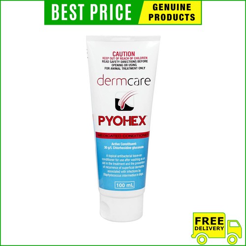 Pyohex Antibacterial Medicated Conditioner for Dogs 100 mL Dermatitis ...