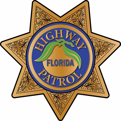 Florida Highway Patrol FHP Retro Decal Sticker Vinyl Logo Car Bumper ...
