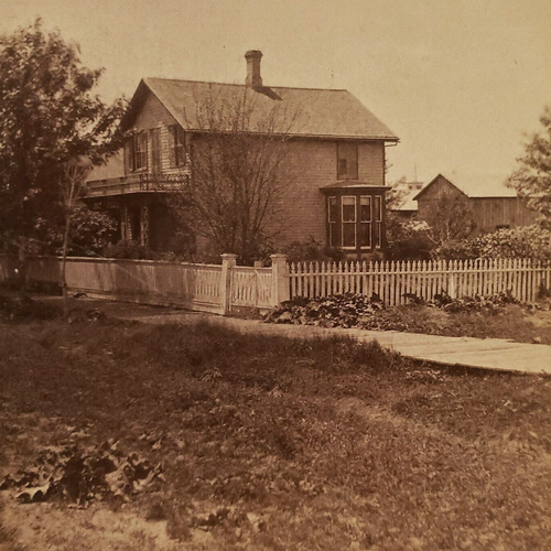 White Picket Fence House Stereoview c1870 Mystery Home Antique Photo ...