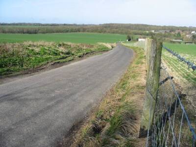 Photo 6x4 View NW along road towards Woolage Green Halfway Street c2007 ...