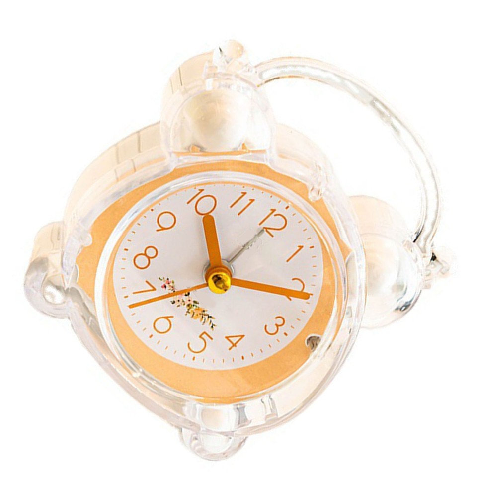 Orange Kids Alarm Clock Quiet Design Cartoon Design Easy Setting Strong ...