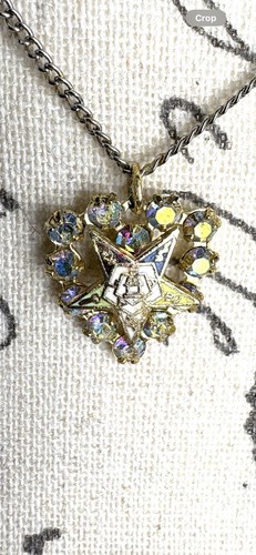 Vintage Masonic Eastern Star Pendant OES Emblem Charm Fraternal Jewelry ...