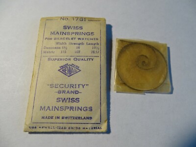 Dennison Watch Barrel Spring 6 1/2 - 14 - 10 1/2 | eBay