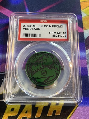 PSA 10 2023 Venusaur Pokemon Japanese Coin Promo Gem Mint Pokecoin | eBay
