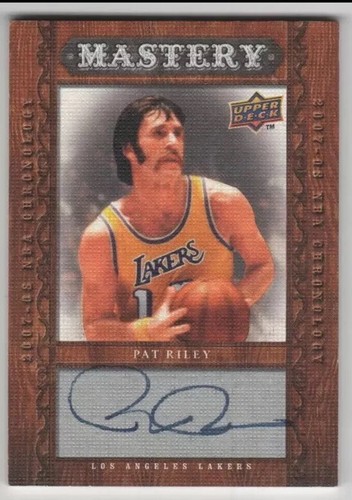 Pat Riley 2006-07 Ud Chronology Mastery Canvas Auto autograph #/25 La ...