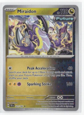 Pokemon Temporal Forces NON Holo Rare Miraidon - 121/162 - DECK ...