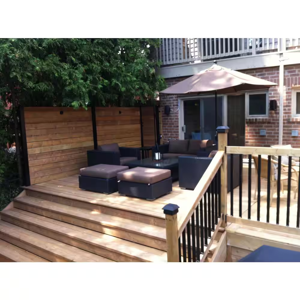 81 In. X 1-1/4 In. X 1-1/4 In. Black Aluminum Fence Channels, for 7Ft ...