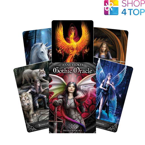 ANNE STOKES GOTHIC ORACLE CARDS DECK & BOOK SET US GAMES SYSTEMS ...