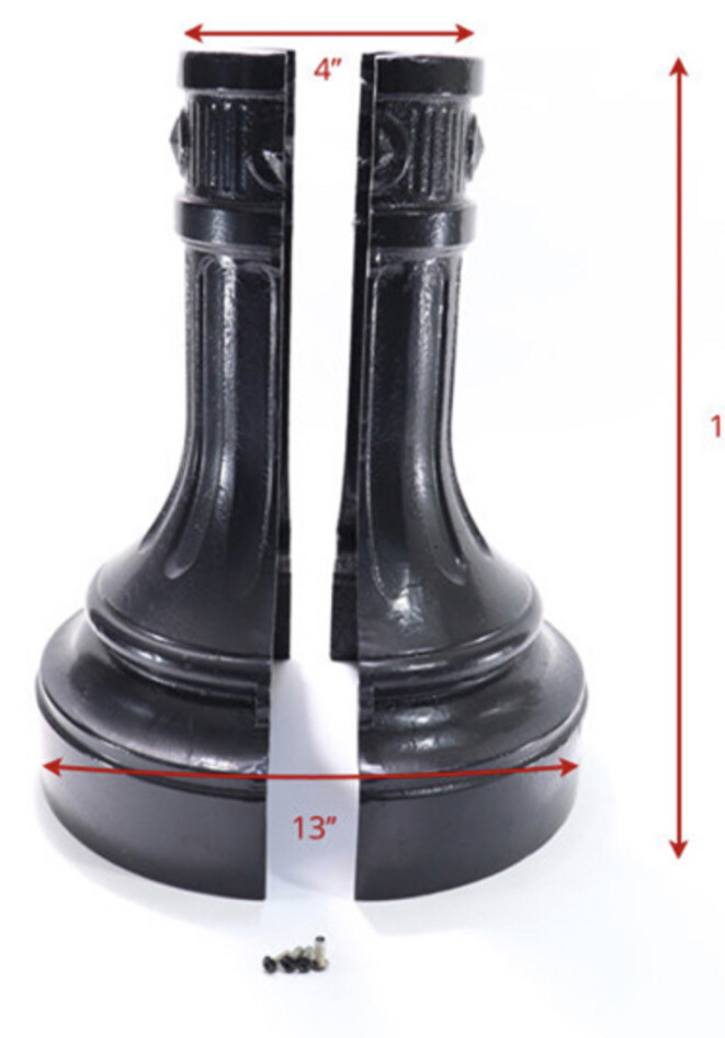 Aluminum Light Pole Decorative Cover Or Shroud, Colonial Style 4” Pole ...