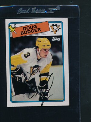 1988/89 Topps #96 Doug Bodger Penguins Signed Auto *C9679 | eBay
