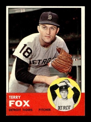 1963 Topps #44 Terry Fox Tigers EX+ *6e | eBay