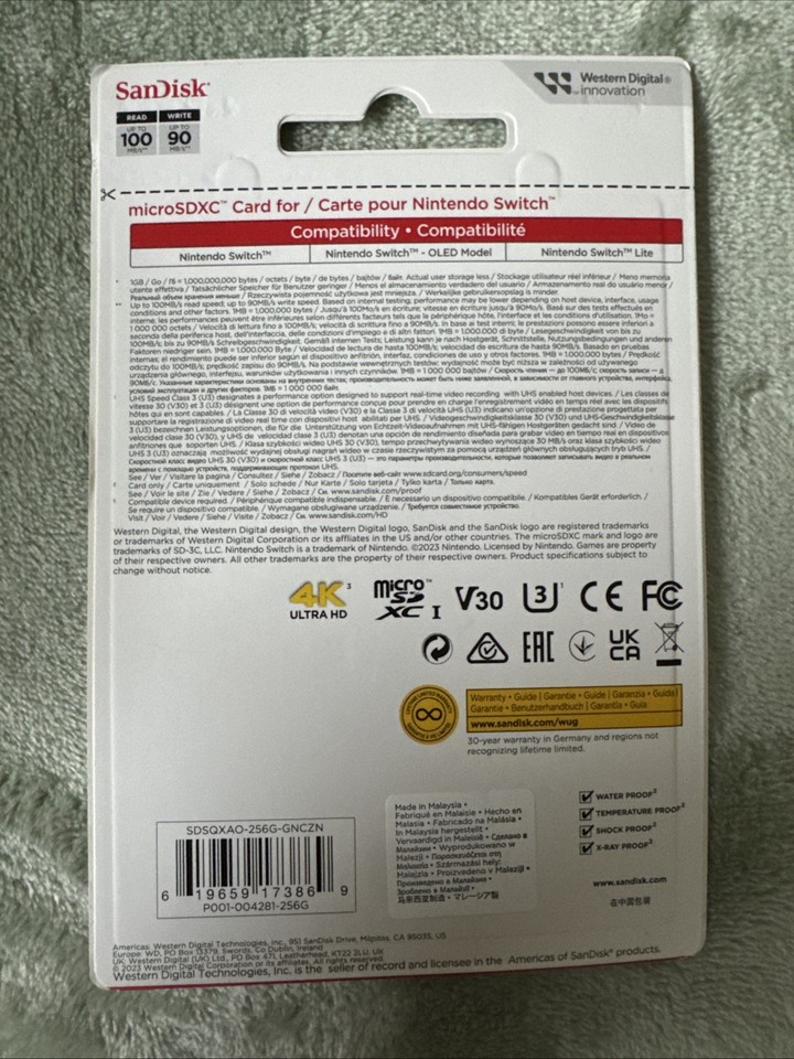 Nintendo Switch SanDisk Gaming 256GB Micro SD microSDXC Memory | eBay