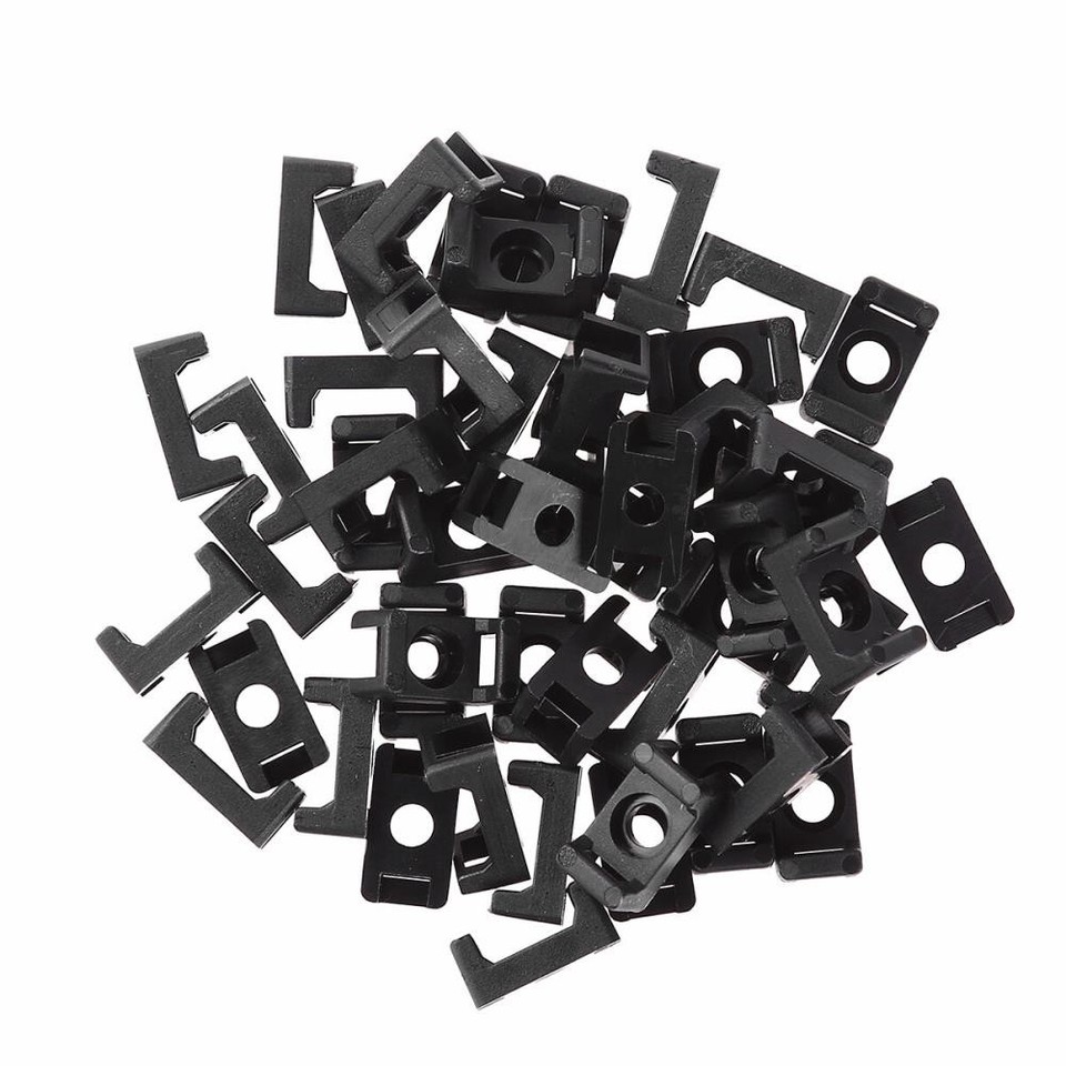 50Pcs Nylon Screw Mount Cable Tie Base Clip Cradle Cords Zip Tie Saddle ...